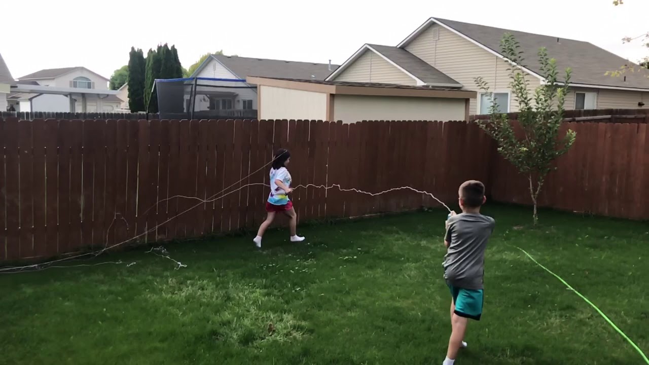 Slow motion silly string fight - YouTube