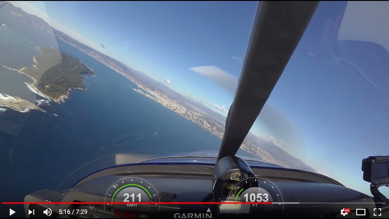 French Riviera Flight DR400 Cannes LFMD Lerins Island 4K - YouTube