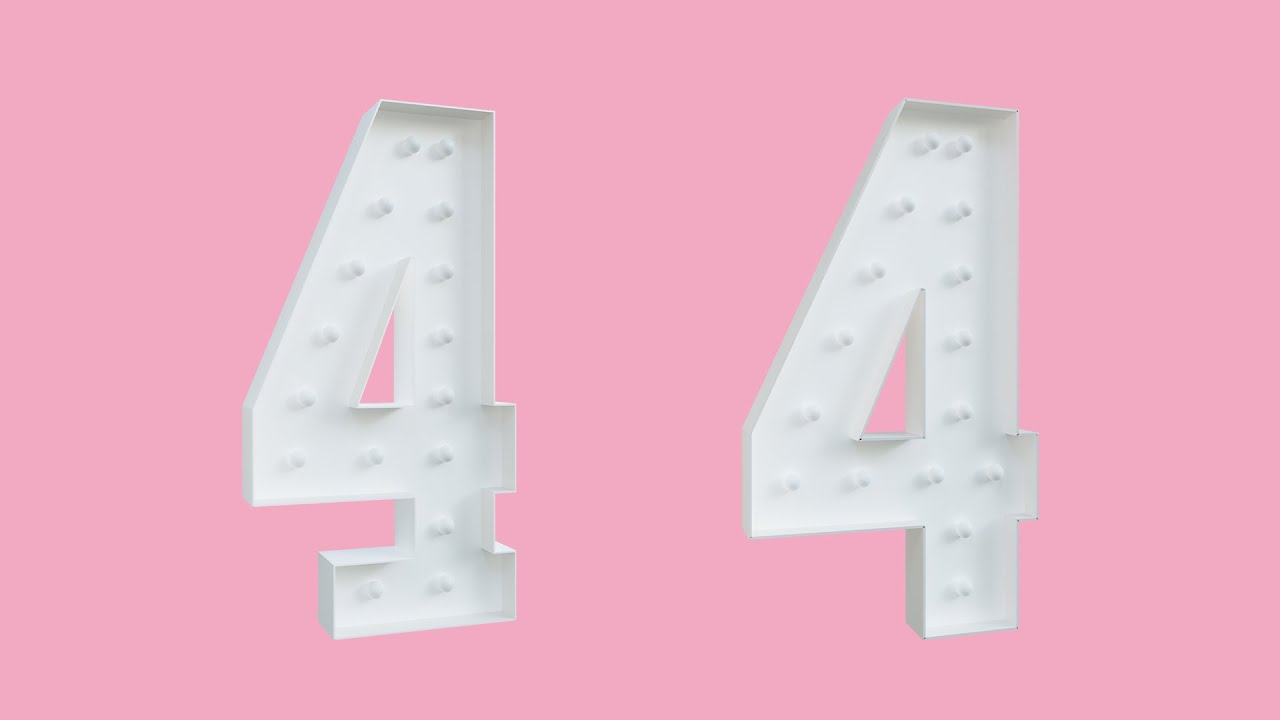Marquee Number 4 DIY Tutorial - YouTube