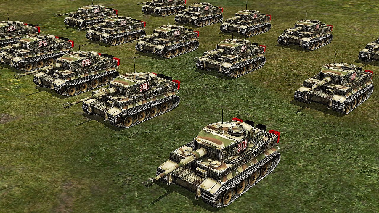 GERMANY vs 3 ALLIES - Command & Conquer Generals WW2 - YouTube