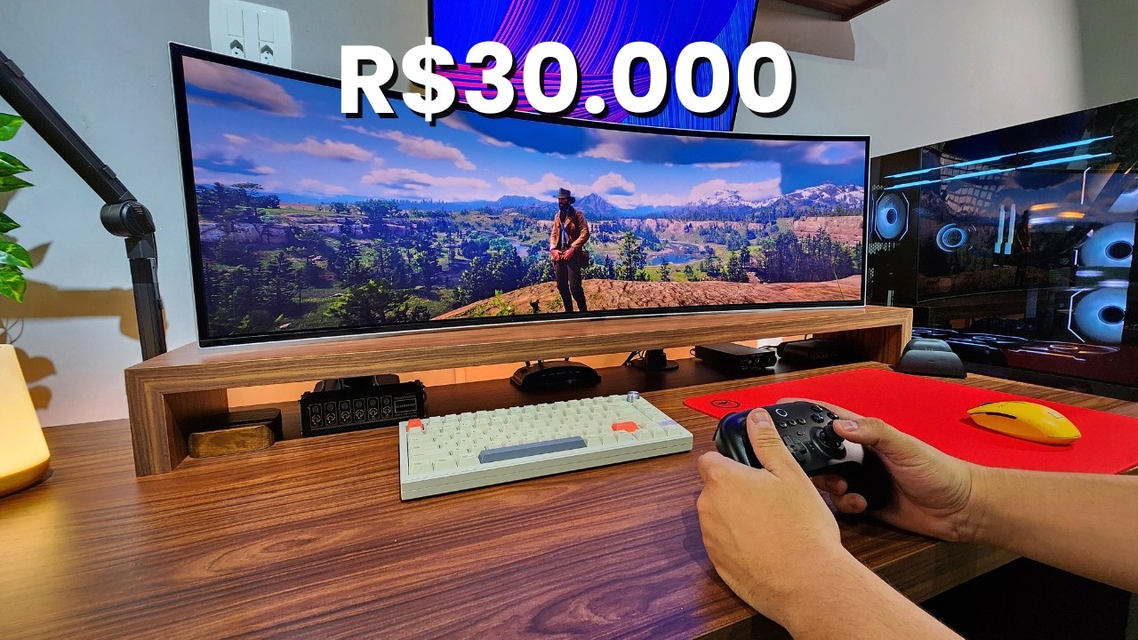 Jogando no PC Gamer com Monitor Gigante de 49 polegadas! RTX 4080 + I9 ...