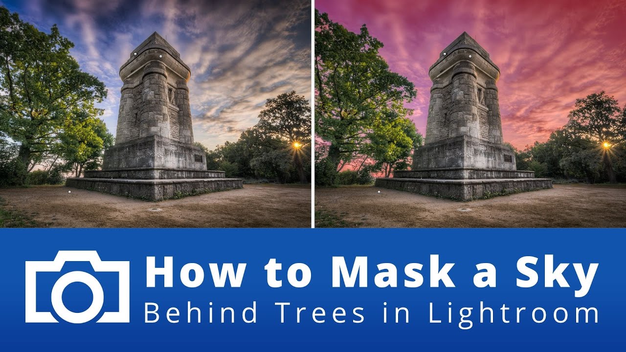 How to Mask a Sky Behind Trees in Lightroom - YouTube