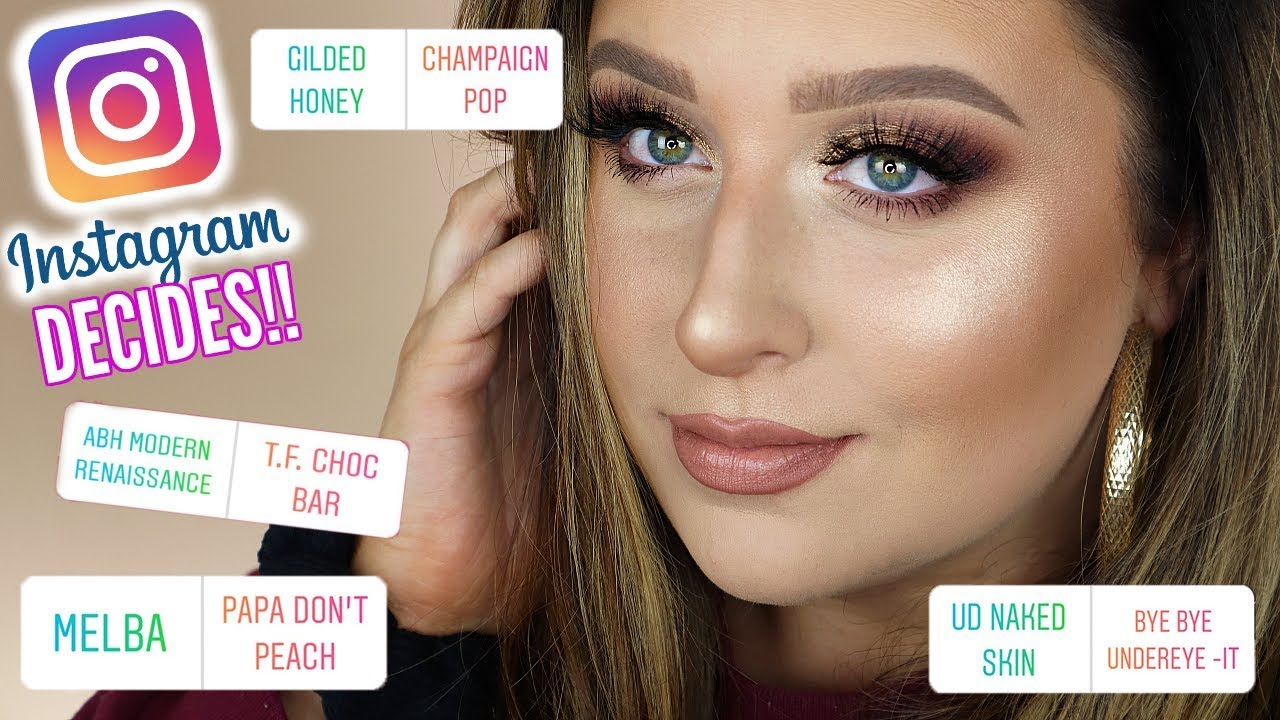 INSTAGRAM DECIDES: Full Face of THROWBACK MAKEUP!! - YouTube