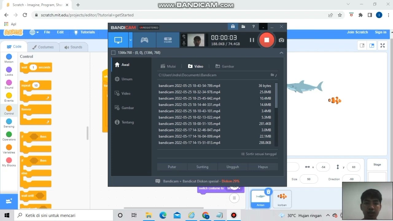 cara membuat game di scratch - YouTube