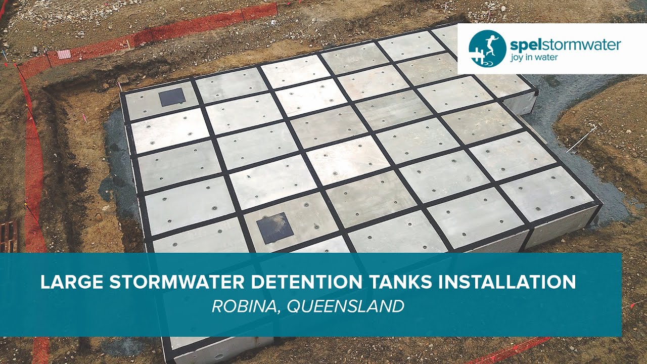 Modular On-site Stormwater Detention Tank Installation | SPEL Megavault ...