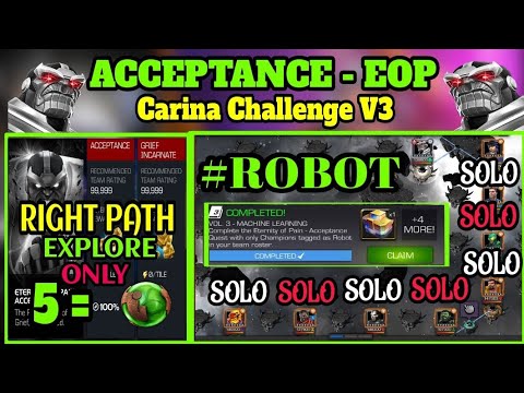 Mcoc Acceptance Eop Carina challenge V3 #robot - YouTube