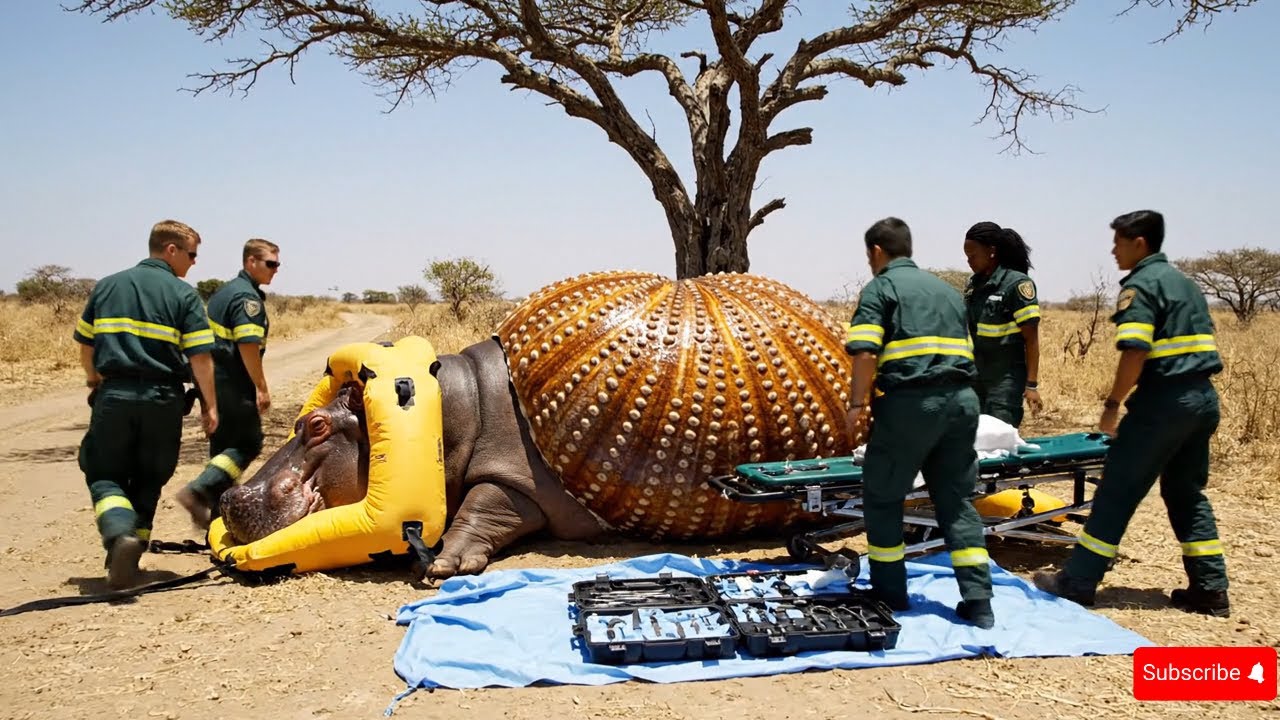 Animal rescue stories: Rescue hippo from sea urchin shell stuck to body ...