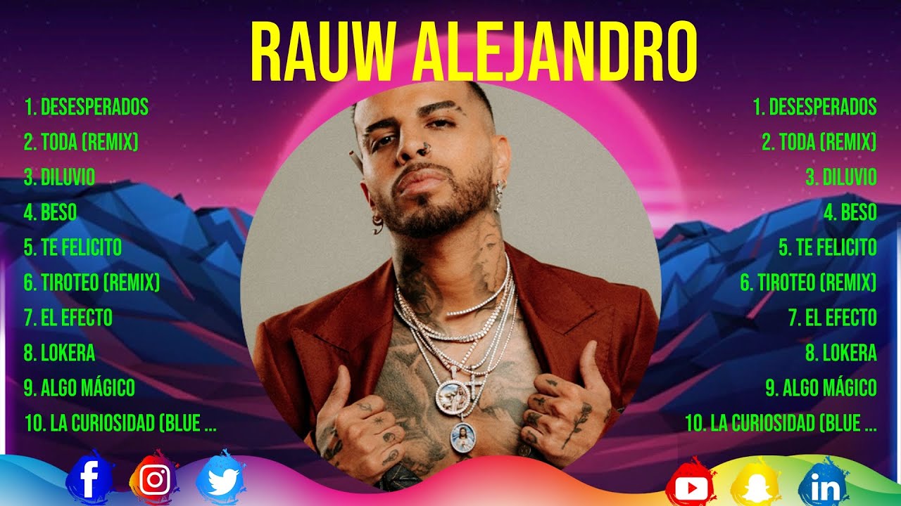 Rauw Alejandro ~ 10 Grandes Exitos, Mejores Éxitos, Mejores Canciones ...