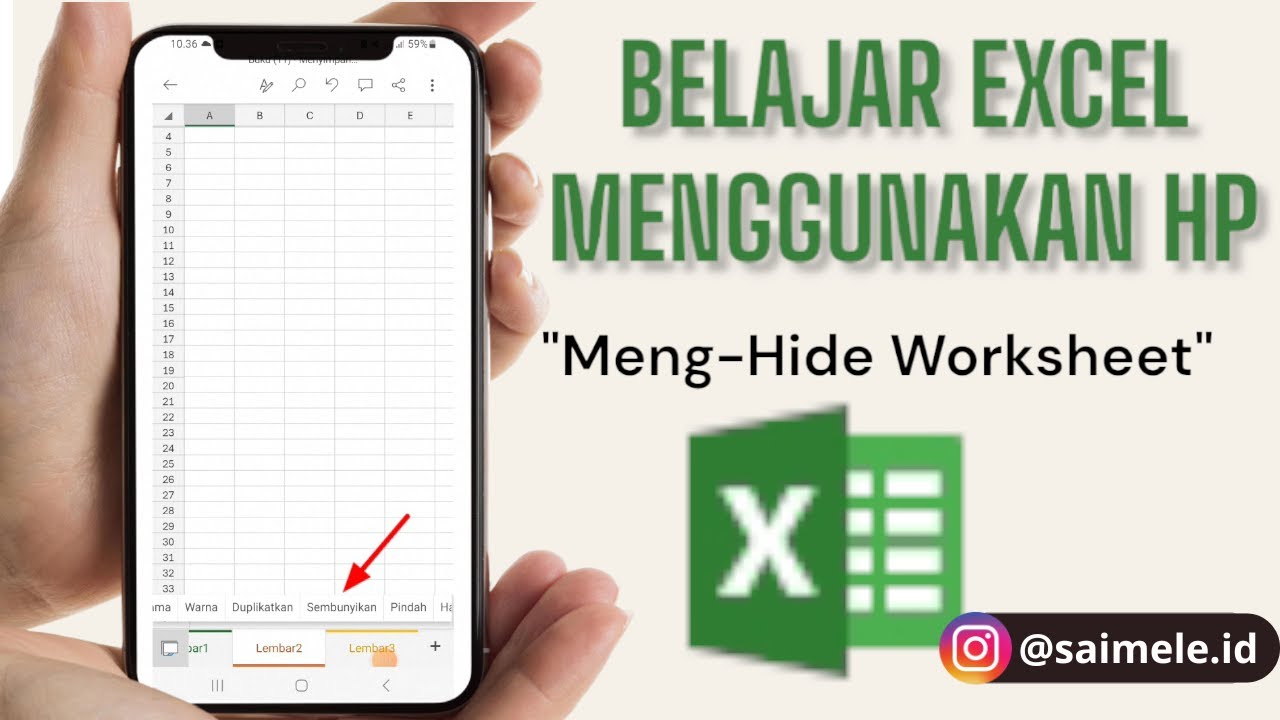 Tutorial Cara Menyembunyikan Worksheet di Excel Menggunakan HP - YouTube