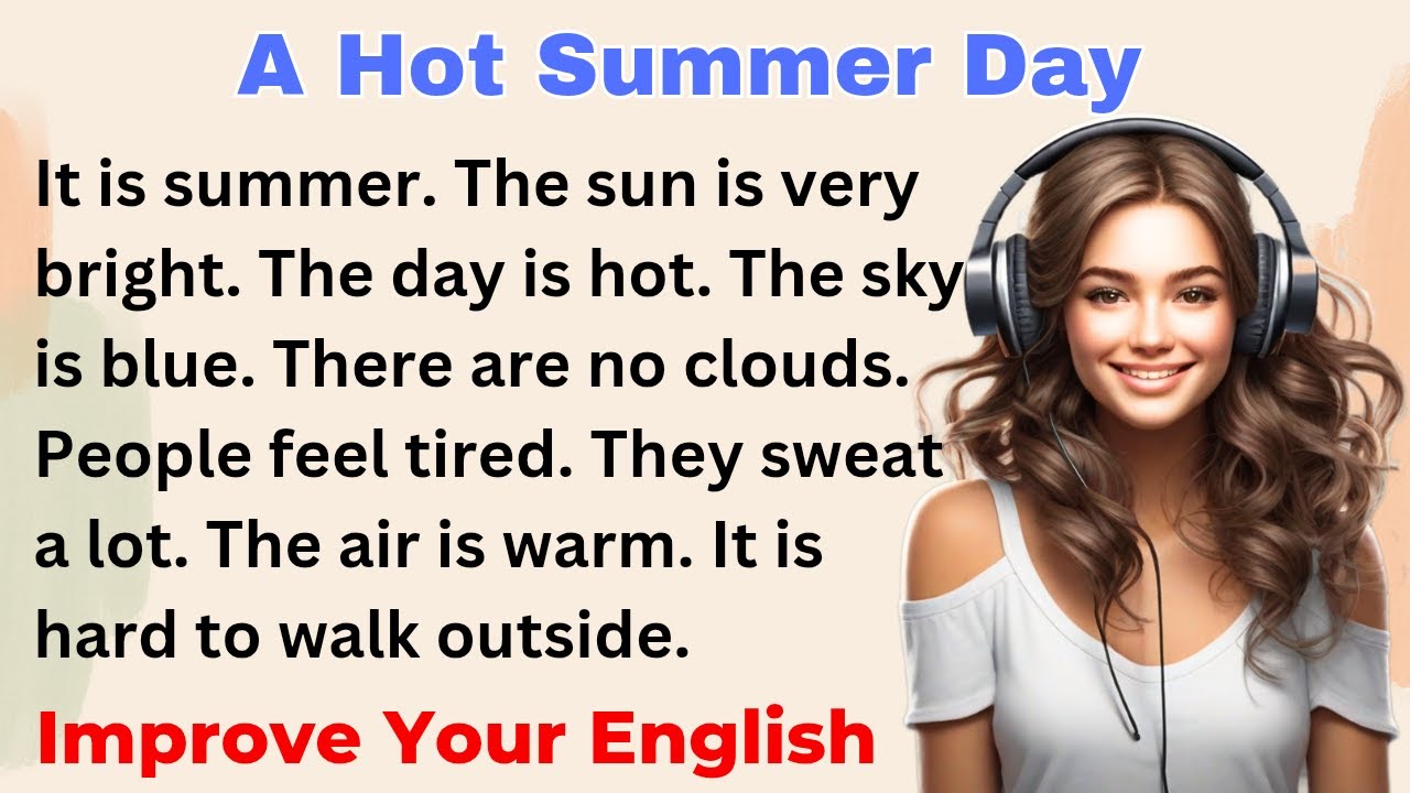 A Hot Summer Day | Improve your English | Everyday Speaking | Level 1 ...