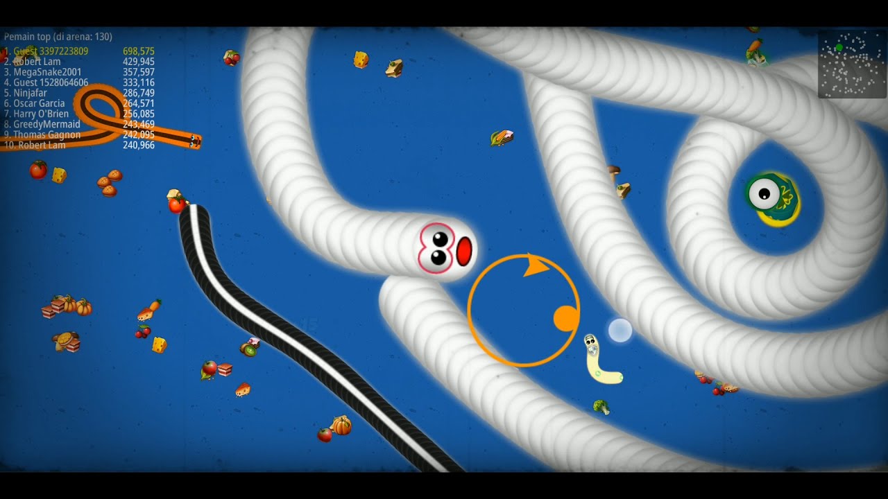 Game ULAR yang lagi VIRAL ULAR Worm Zone, main bentar udah PUSING ...