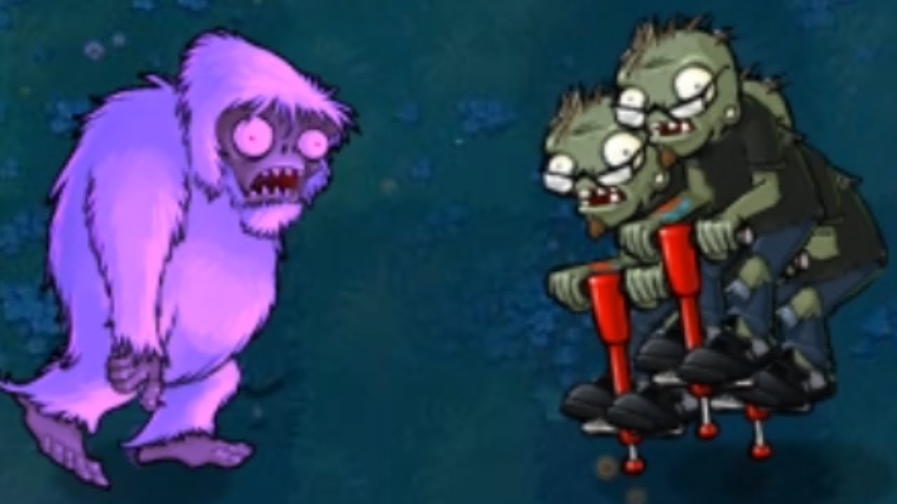 1 Yeti Zombie vs 3 Pogo Zombies Fight // Plants vs Zombies - YouTube