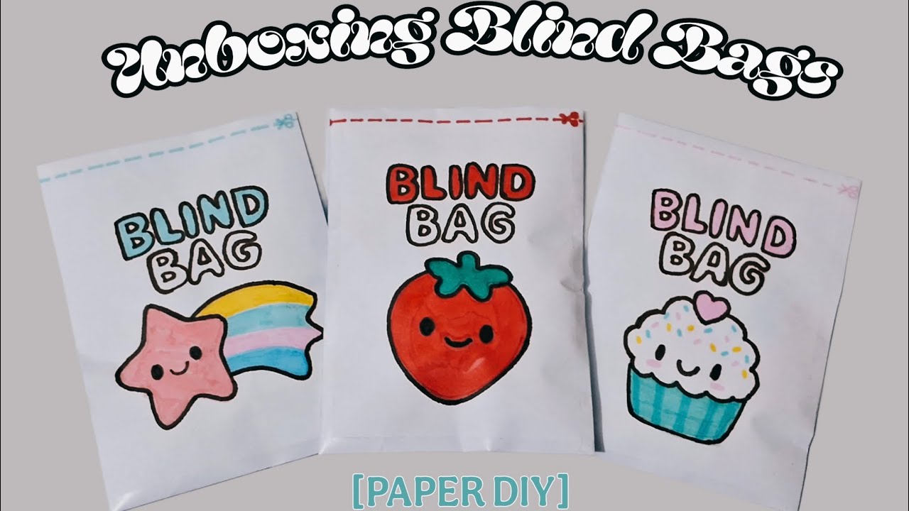 [🍓Paper DIY🍓] Unboxing Blind Bags | Paper Blind Bags Unboxing ...