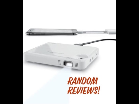 Brookstone Pocket Projector Review - YouTube