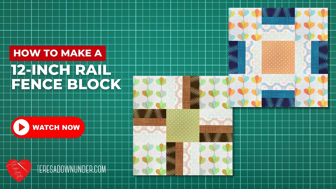 How to make a 12-inch Rail fence block - YouTube