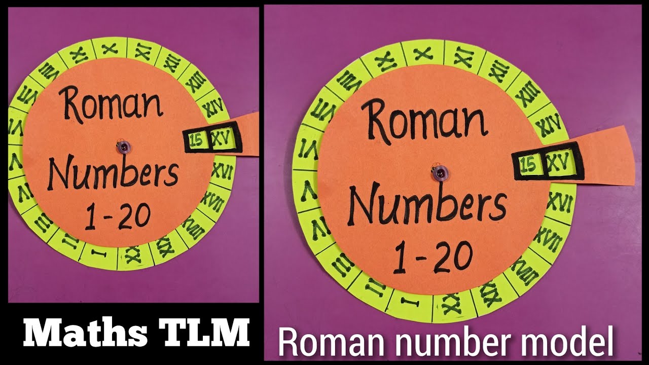 Roman number model || Maths TLM || Roman counting (1-20) TLM - YouTube