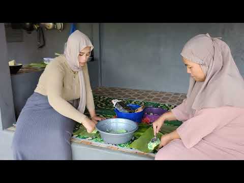 Membuat kue putri salju & Minuman Bajigur untuk sarapan di kebun