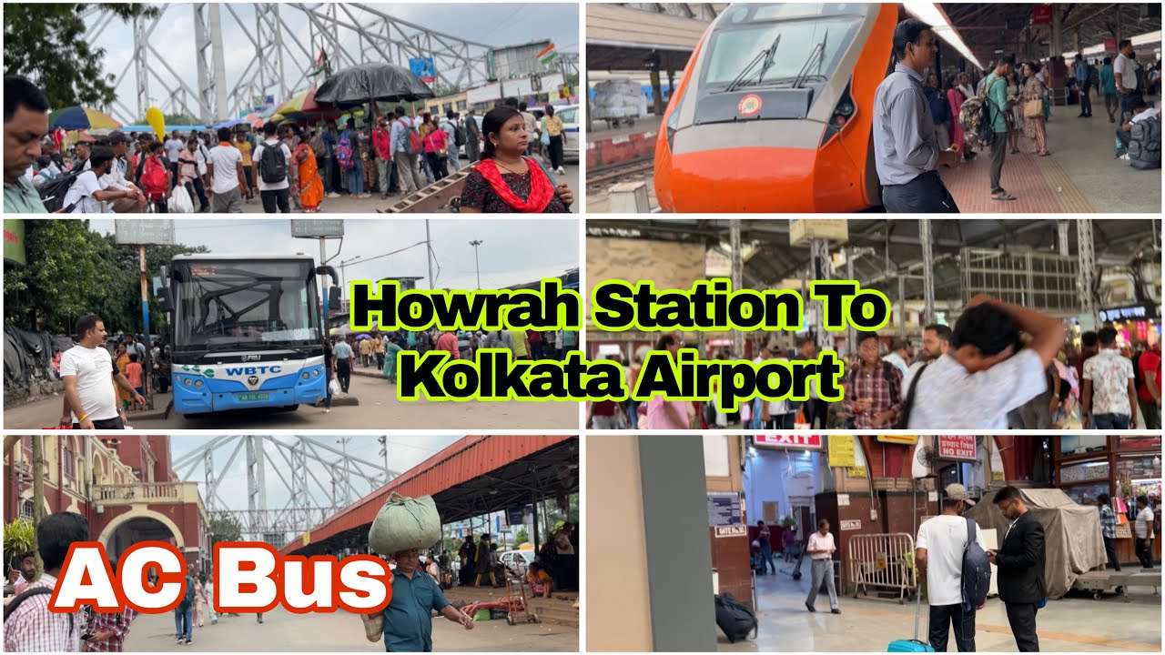 Howrah Station To Kolkata Airport || AC Bus Service - YouTube