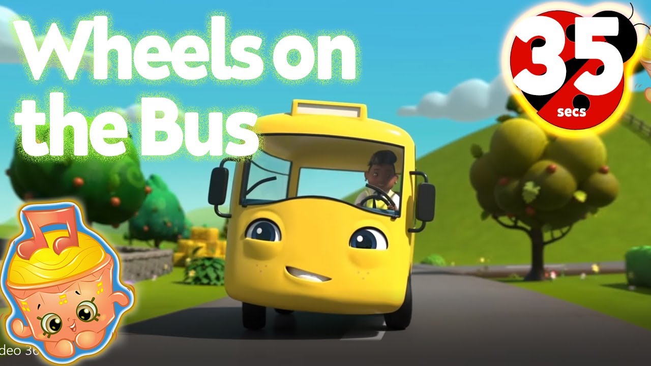 🌞 The Wheels on the Bus go Round and Round with Various Video Effects ...