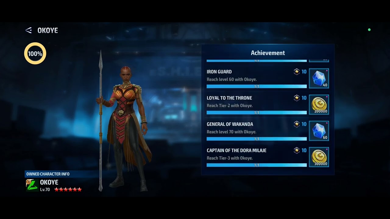 MFF - Okoye Tier - 3 (Build - Up), Upgrade Materials & Gold Cost, Marvel Future Fight... - YouTube