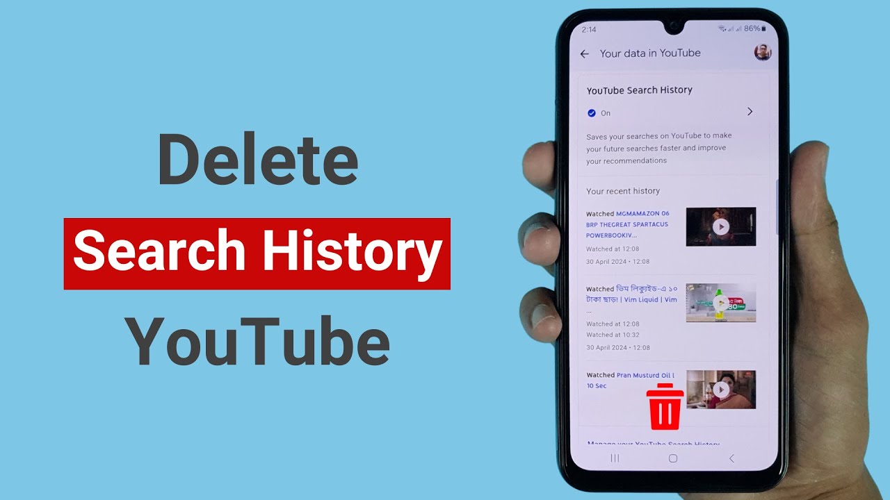 How to Delete YouTube Search History - YouTube