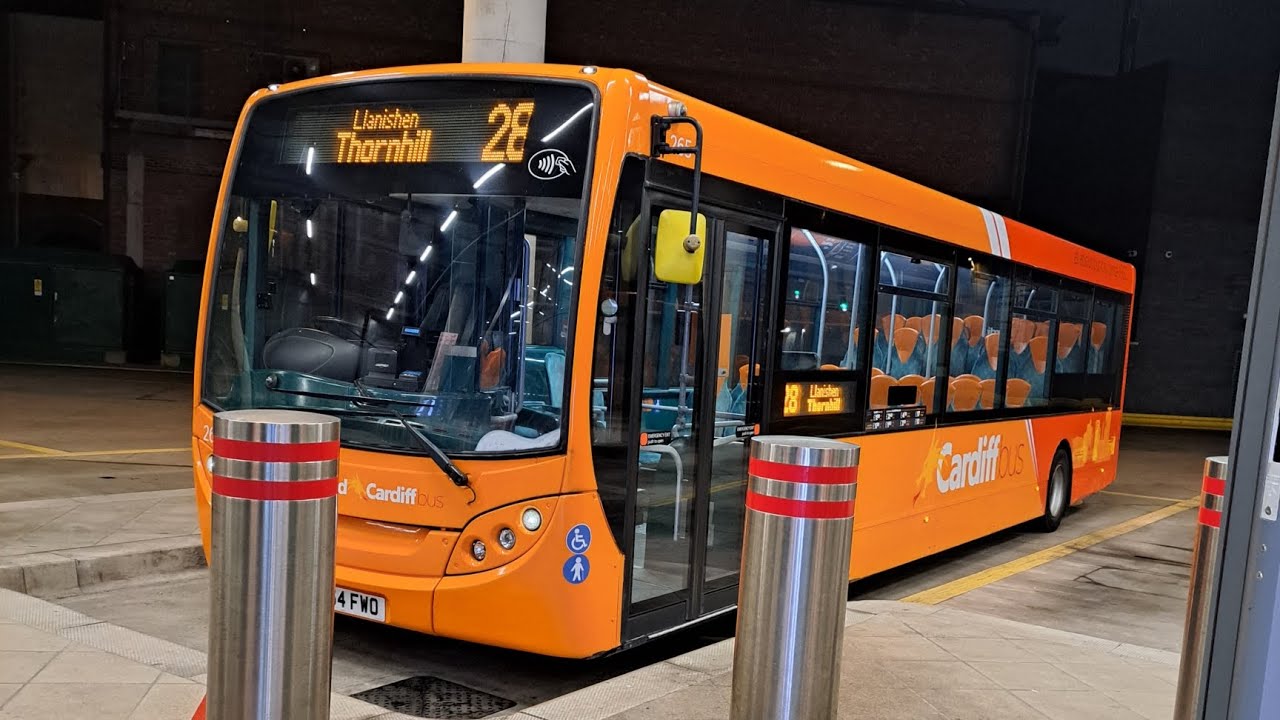 *Nice engine sounding* Onboard Cardiff Bus 265 on the 28 to Cardiff Bus Interchange #cardiffbus ...