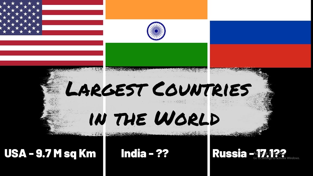 30 Largest Countries in the World by Total Area | Biggest Countries in ...