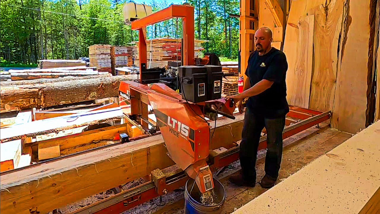 PINE TIMBER PACKAGE WRAP-UP, WOODMIZER LT15 WIDE, #52 - YouTube