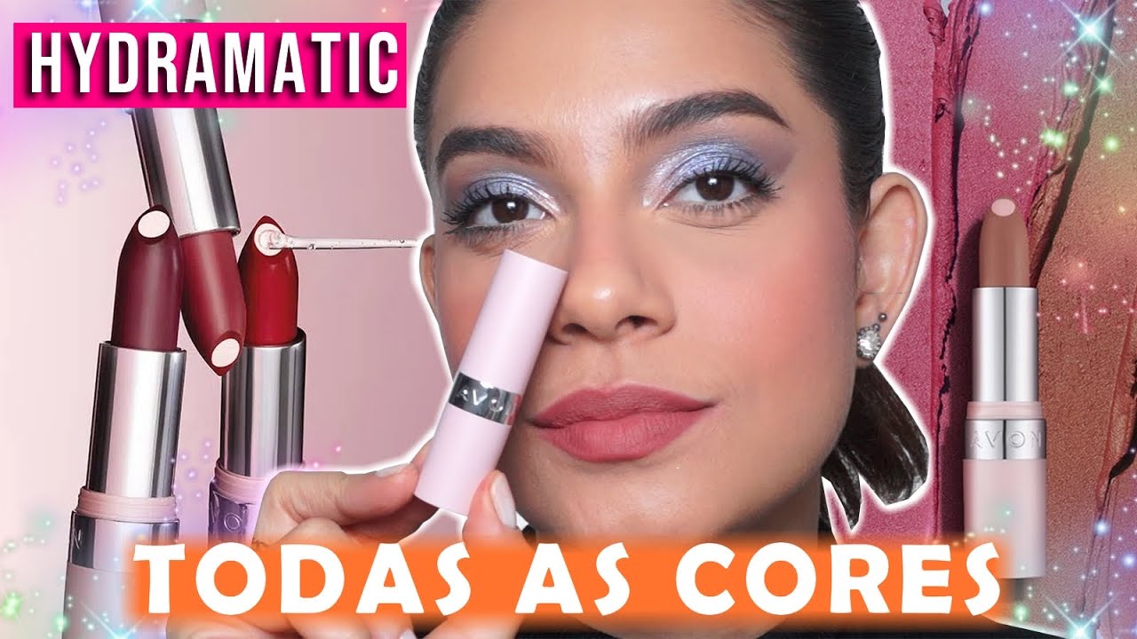 AS 12 CORES DO BATOM HYDRAMATIC DA AVON - ELE É HIDRATANTE E MATTE AO ...