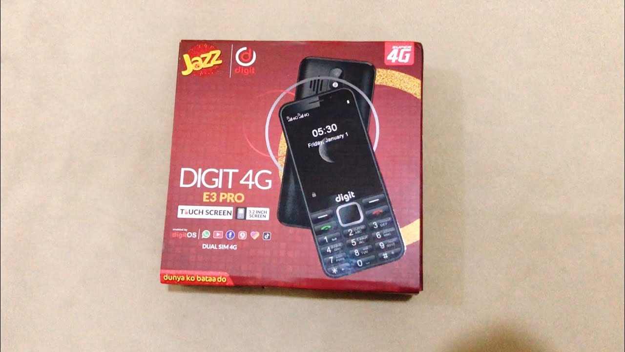 Jazz Digit 4G E3 Pro Unboxing specially for non pta iPhone users - YouTube