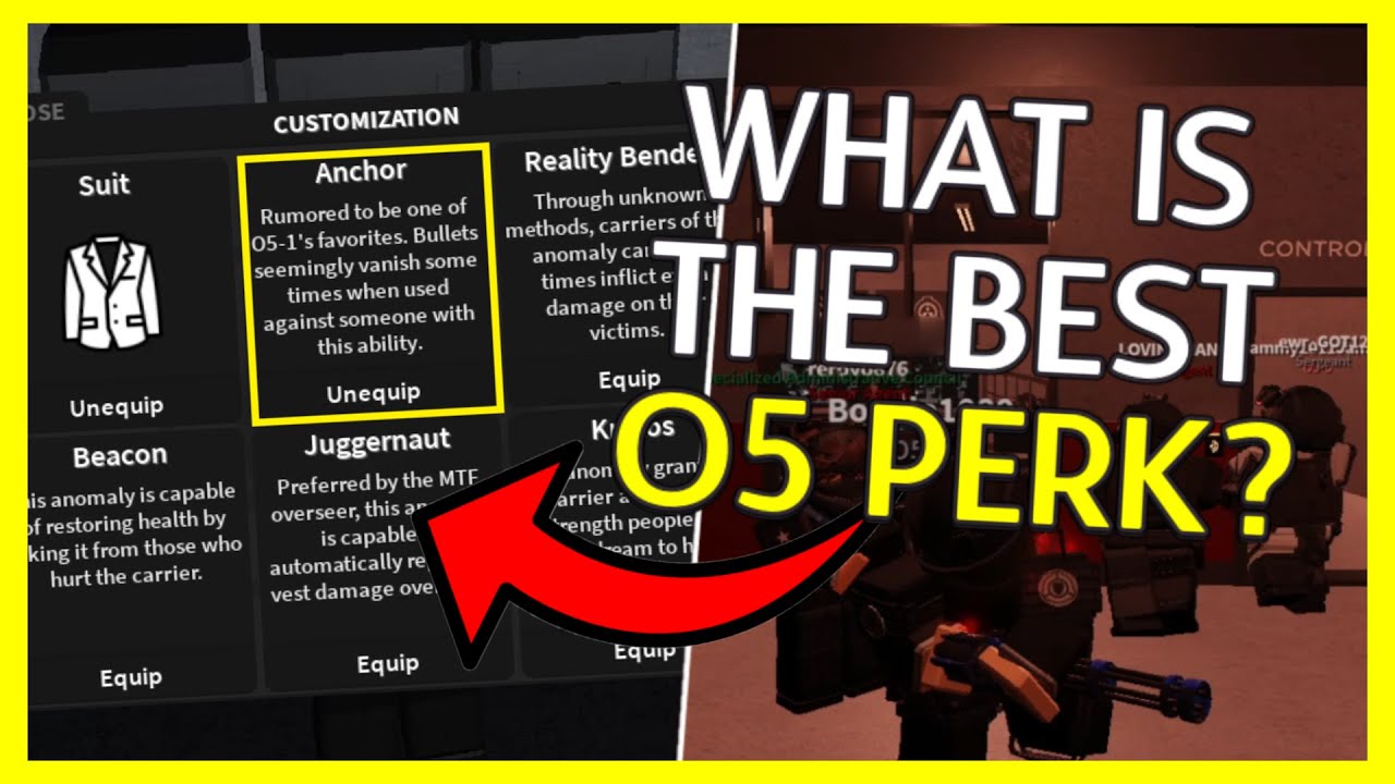I Tried EVERY O5 Anomalous Perk To See Which One Is The BEST... (SCP ...
