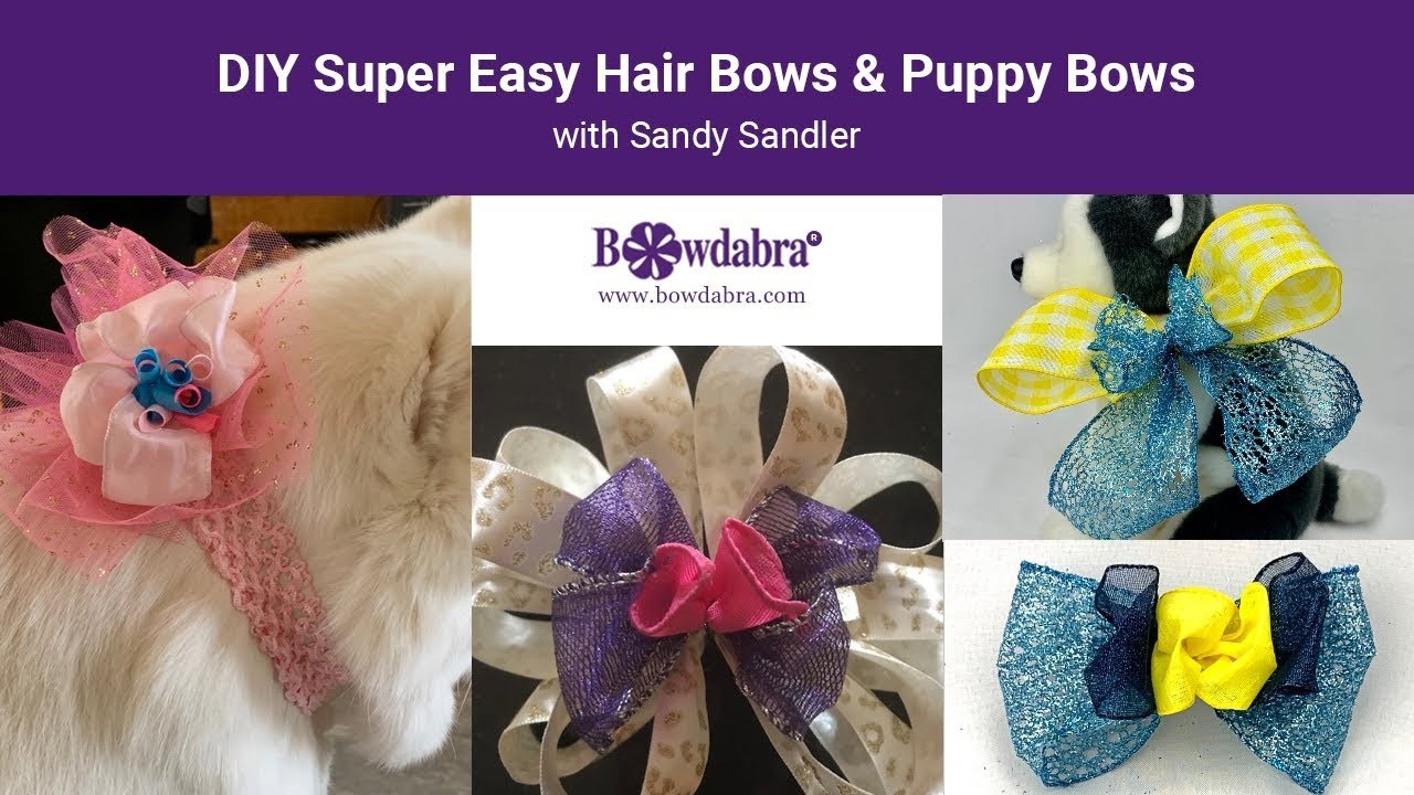 Super Easy Hair Bows and Puppy Bows - YouTube