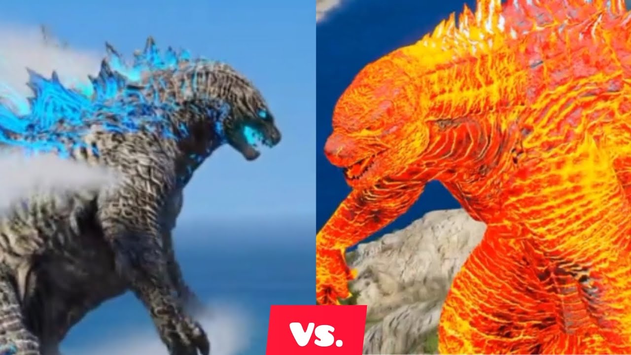 GODZILLA FIRE VS GODZILLA ICE -EPIC MONSTER BATTLE - YouTube