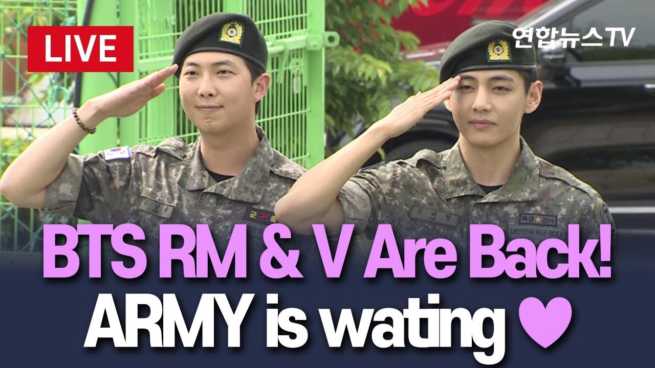 [🔴LIVE] 'BTS RM & V 전역' 군 복무 종료 실시간 현장｜BTS Discharge Celebration ♥/ 연합 ...