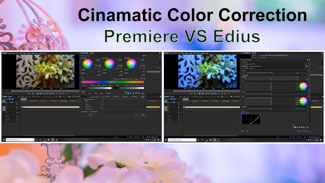 Cinamatic Color Correction Premiere Vs Edius - YouTube