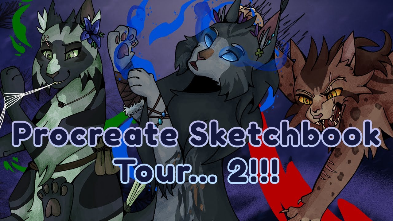 Procreate Sketchbook Tour - Designing Warrior Cats + Contest Entries ...