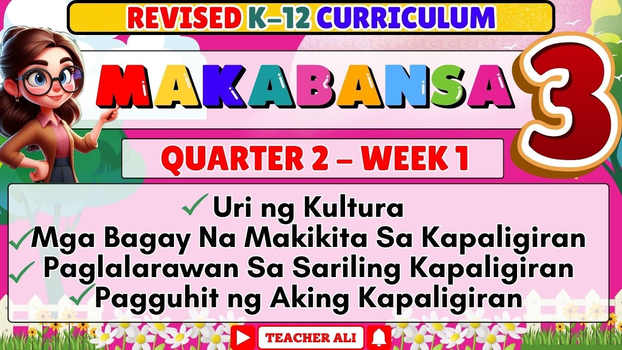 MAKABANSA 3 QUARTER 2 WEEK 1 REVISED K-12 URI NG KULTURA AT MGA BAGAY ...