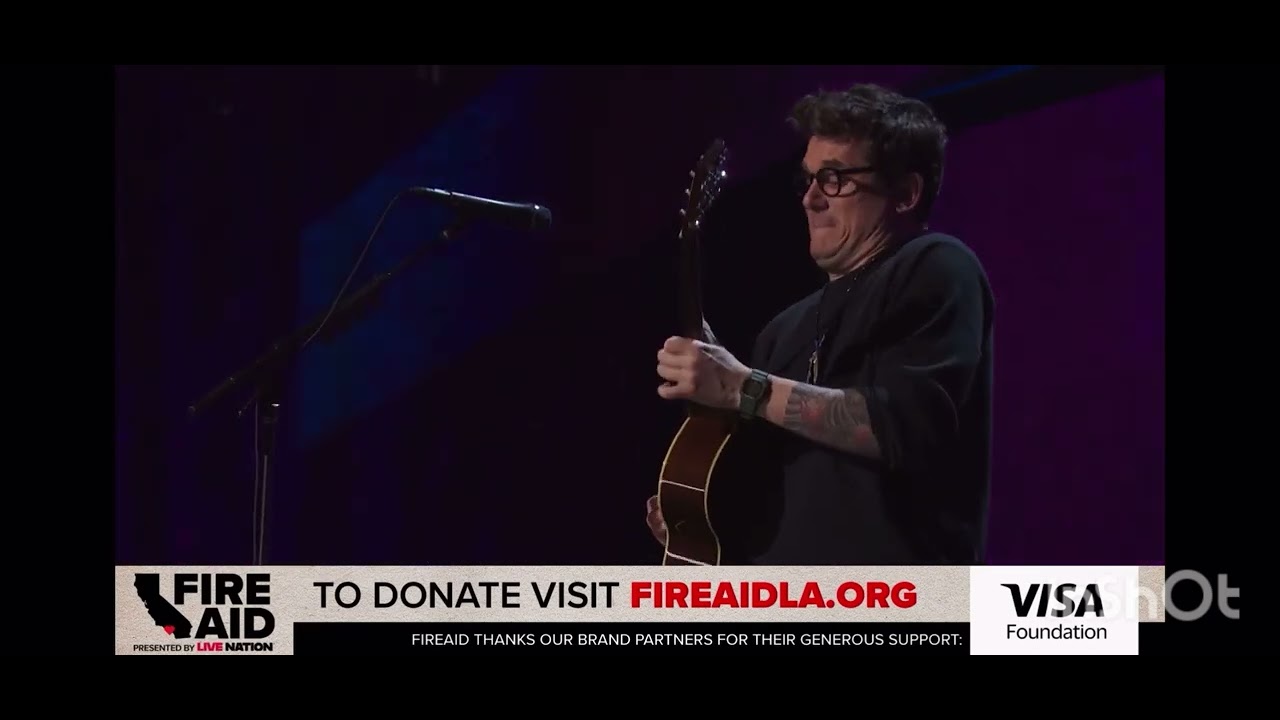 Neon John Mayer Fire Aid 2025 - YouTube