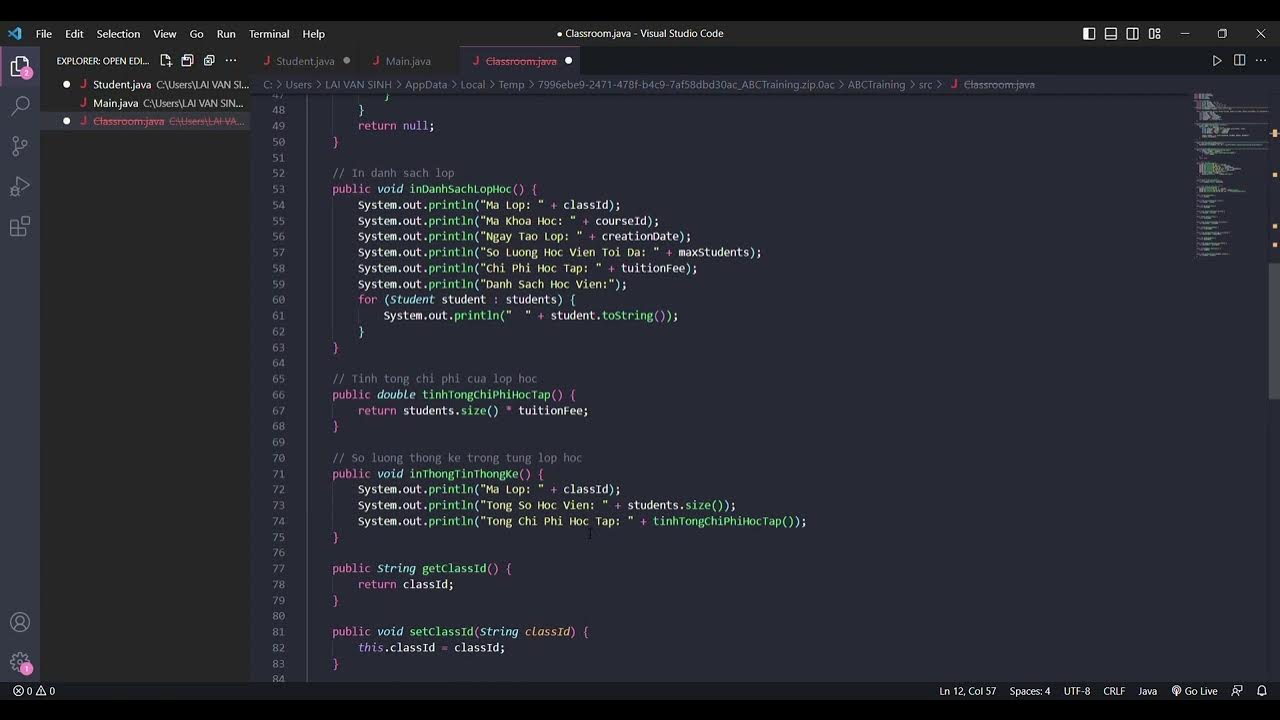 Classroom java Visual Studio Code 2023 12 11 17 57 41 - YouTube