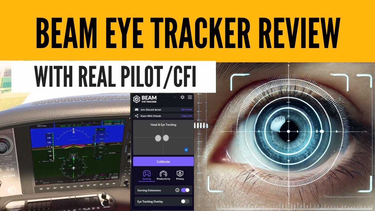 Beam Eye Tracker for Flight Sim - Review in MSFS with Real Pilots/CFIs - YouTube