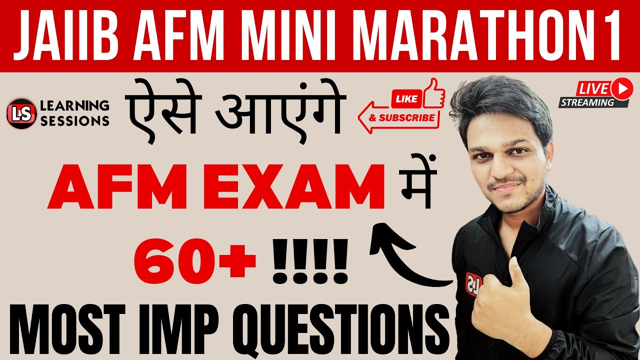 JAIIB AFM Mini-Marathon 1 | Most Important Questions | JAIIB 2024 - YouTube