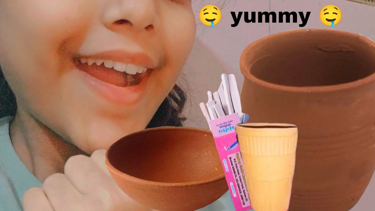 matki glass kulad and slate pencil crunch video || Asmr Mukbang - YouTube
