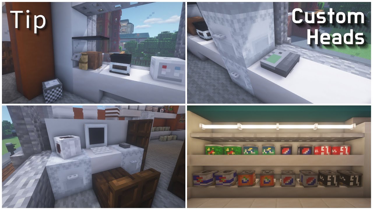 [마인크래프트 팁] 커스텀 헤드/Minecraft Custom Heads Tip - YouTube
