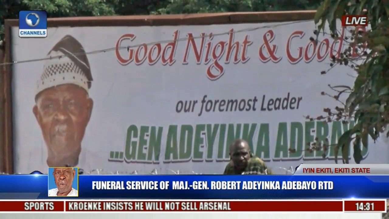 Funeral Service Of Major Gen Robert Adeyinka Adebayo Rtd Pt 19 - YouTube