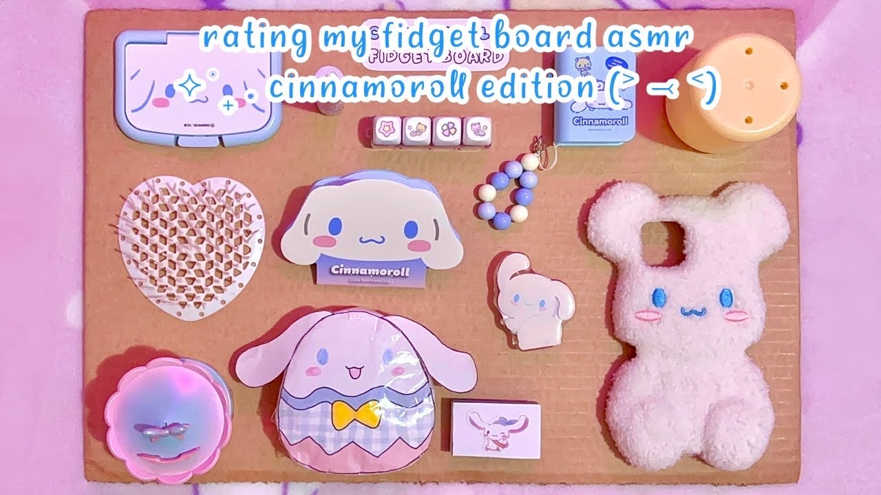 rating my cinnamoroll fidget board asmr🤍 tutorial | asmr | sanriolve - YouTube