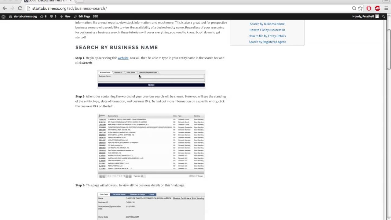 South Dakota Business Entity Search | Corporation | LLC | Partnerships ...