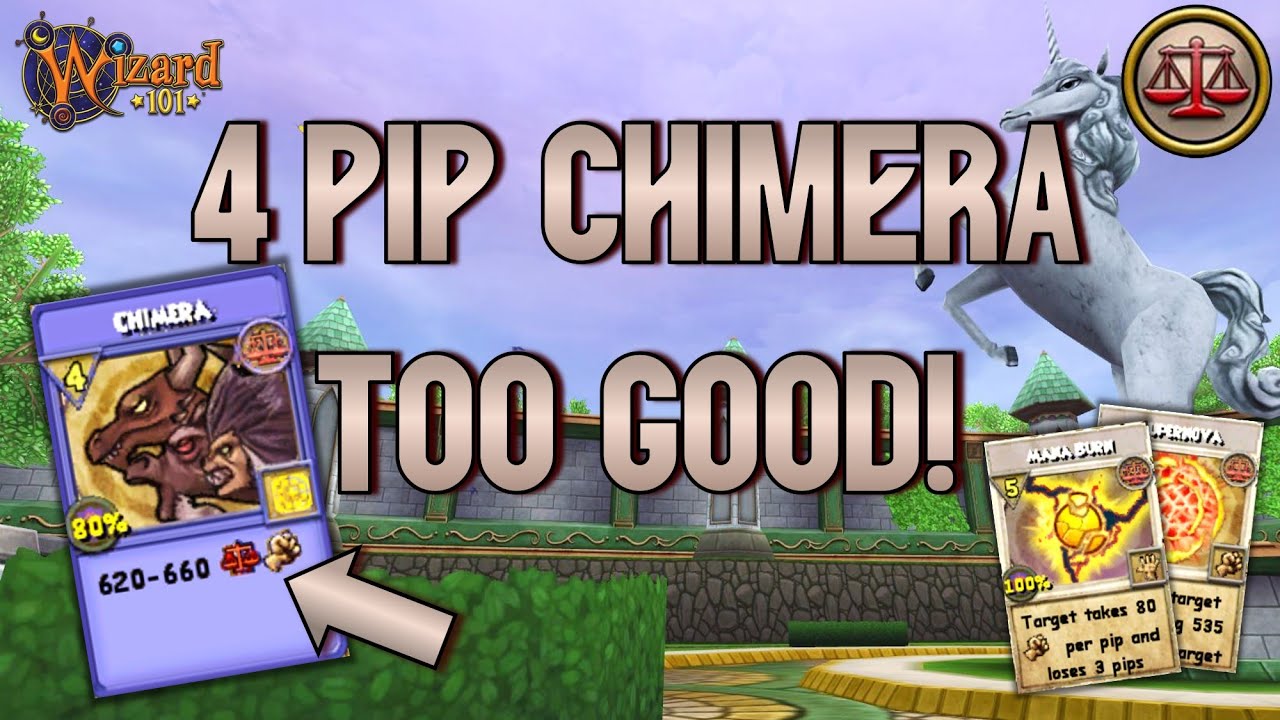 Wizard101: MAX BALANCE PvP (140): 4 Pip Chimera Is JUICY! - YouTube