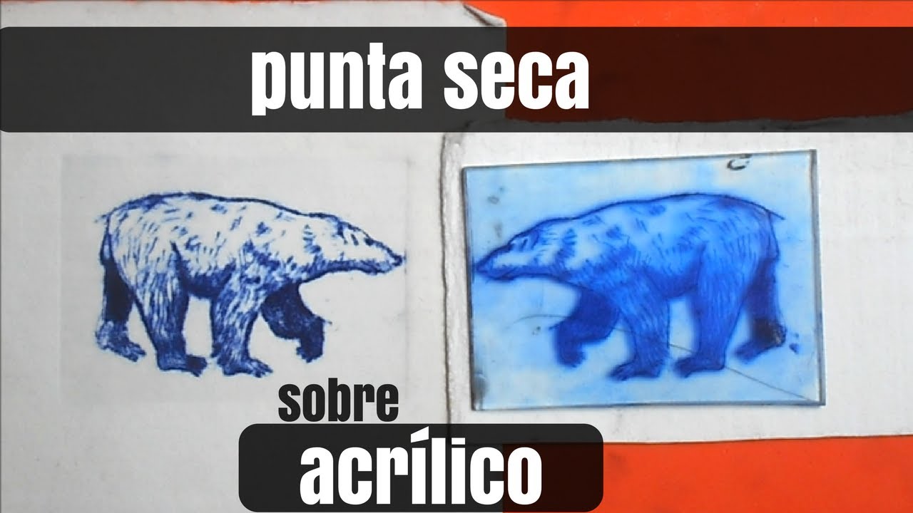 como hacer punta seca sobre acrílico - YouTube