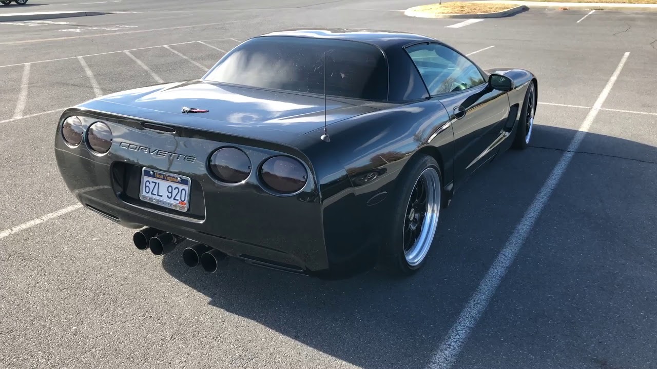 Cammed C5 FRC Corvette straight pipe - YouTube