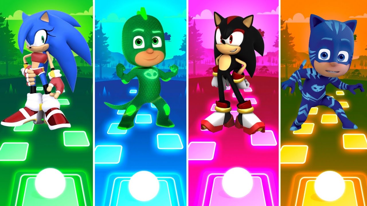 Sonic Prime 🆚 Pj Masks Catboy 🆚 Sonic Shadow 🆚 Pj Masks 🎧🎵 Tiles Hop ...